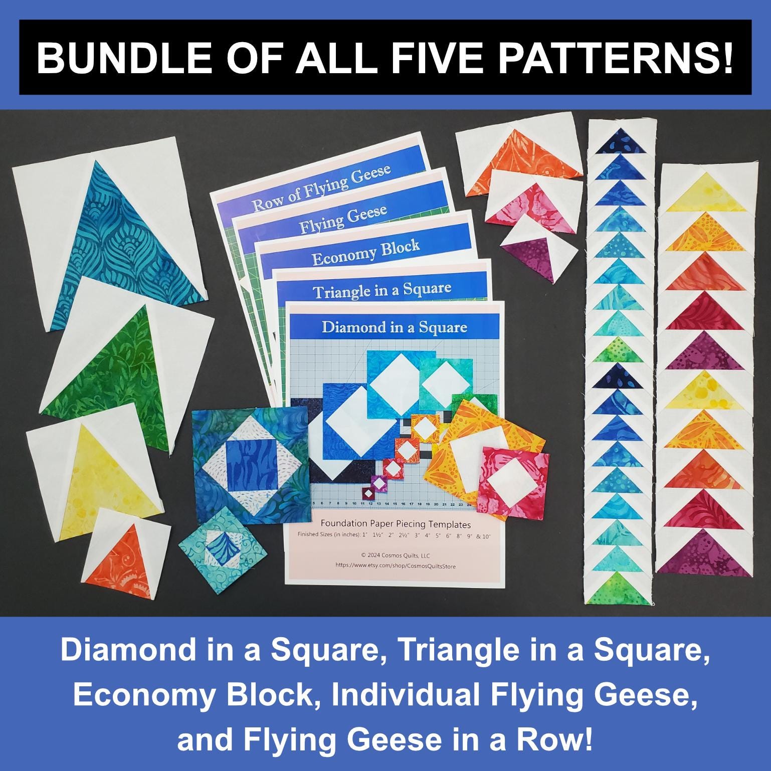 FPP Template Bundle: Includes 5 Patterns (PDF Pattern) - Etsy