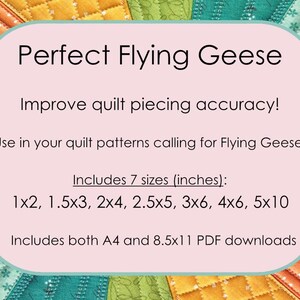 Flying Geese FPP Quilt Pattern (7 Sizes) - Digital Download; Individual ...