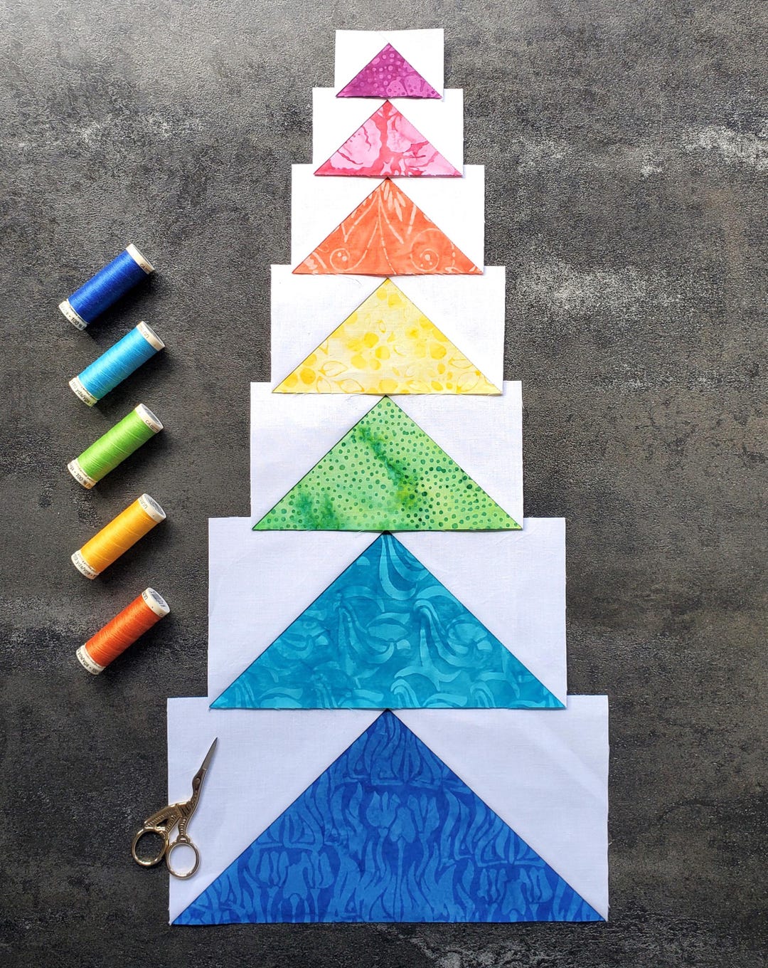 Flying Geese FPP Quilt Pattern 7 Sizes Digital Download Individual ...