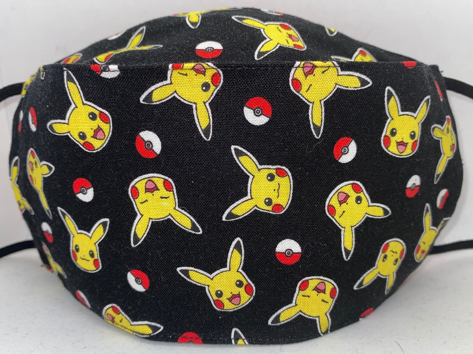 Pokemon Pikachu on Black 3D Mask | Etsy