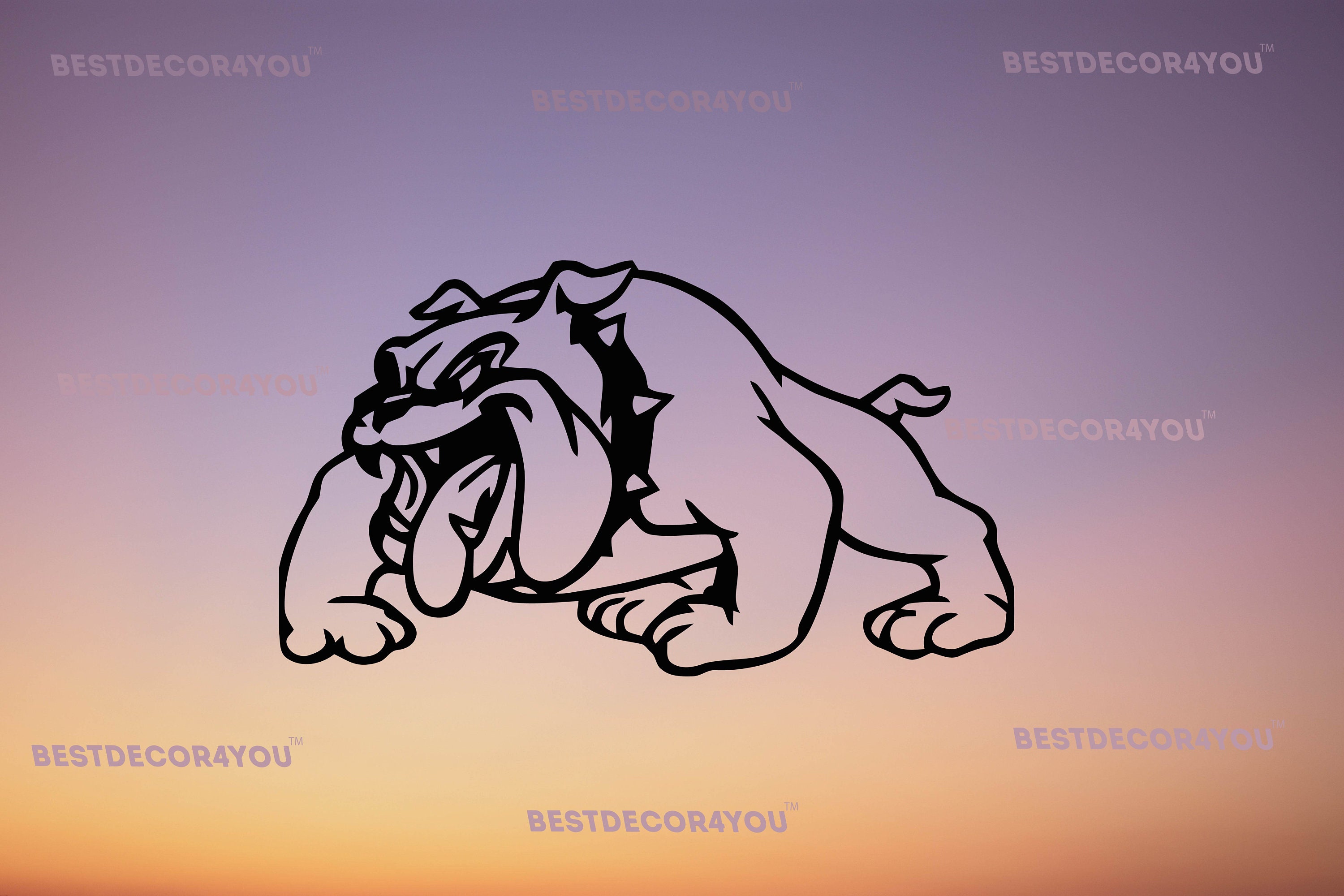 Bulldog Decal Vinyl Decals Sticker Fast delivery Made in | Etsy