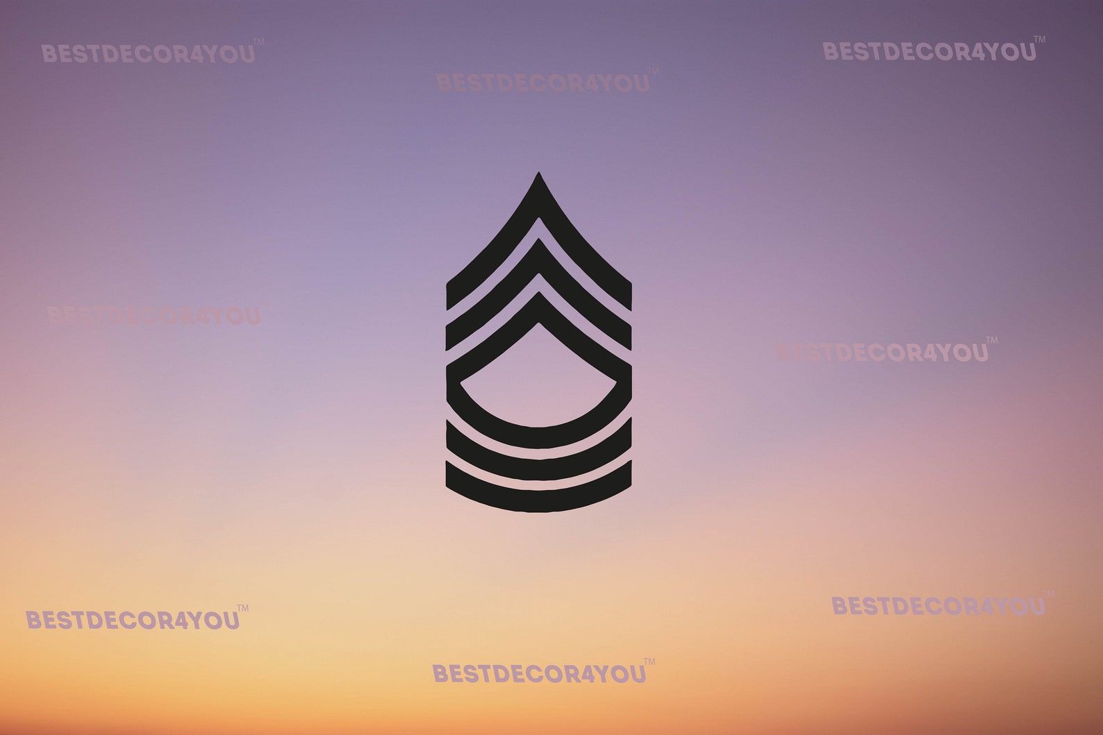 US Army E8 Master Sergeant Insignia 3 In x 1.75 In Vinyl Decal | Etsy