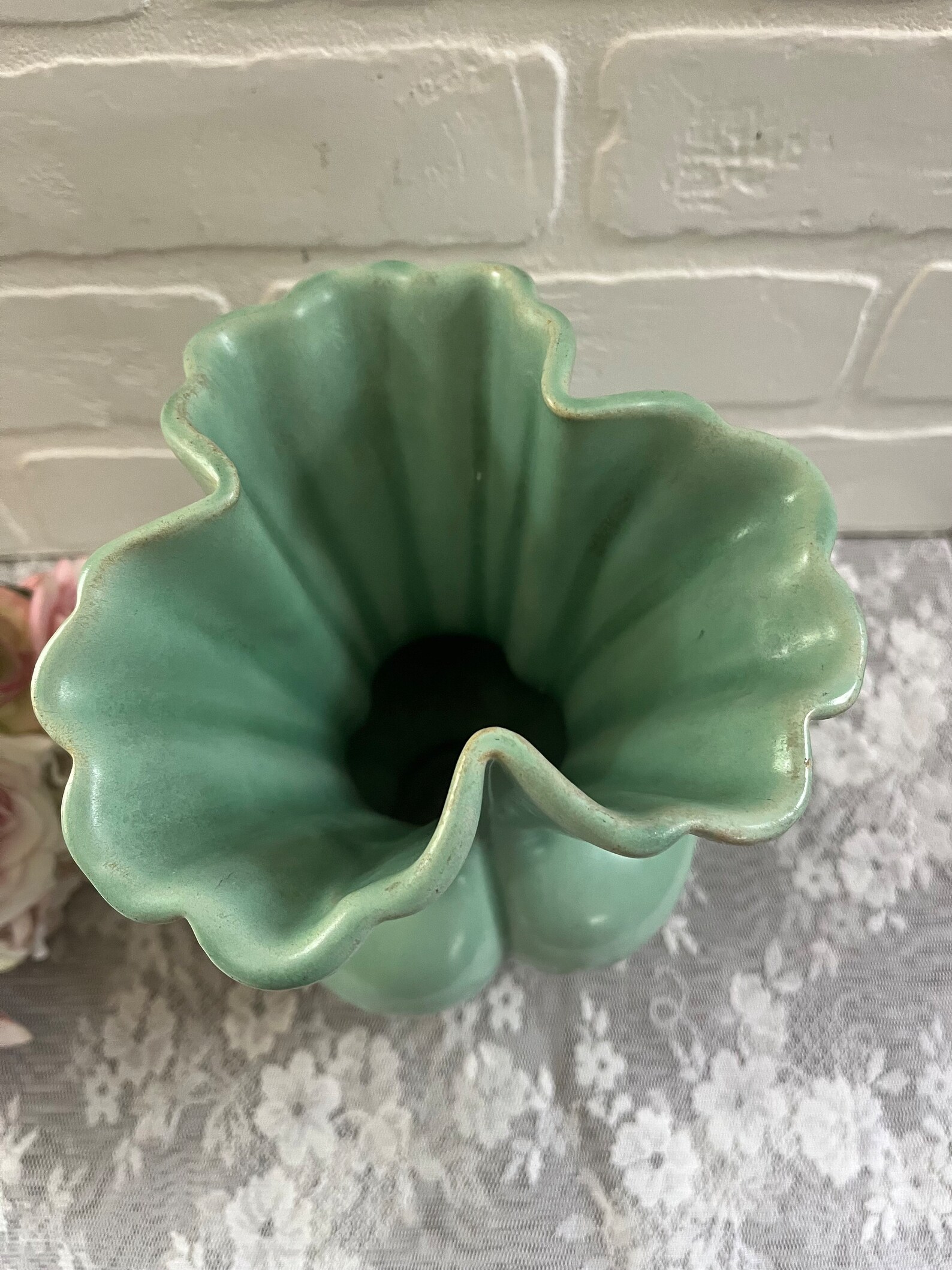 Vintage Camark Ruffled Vase - 1930’s - Etsy