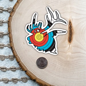 Bugling Elk Head Archery Target Vinyl Sticker - Decal Matte Sticker for ...