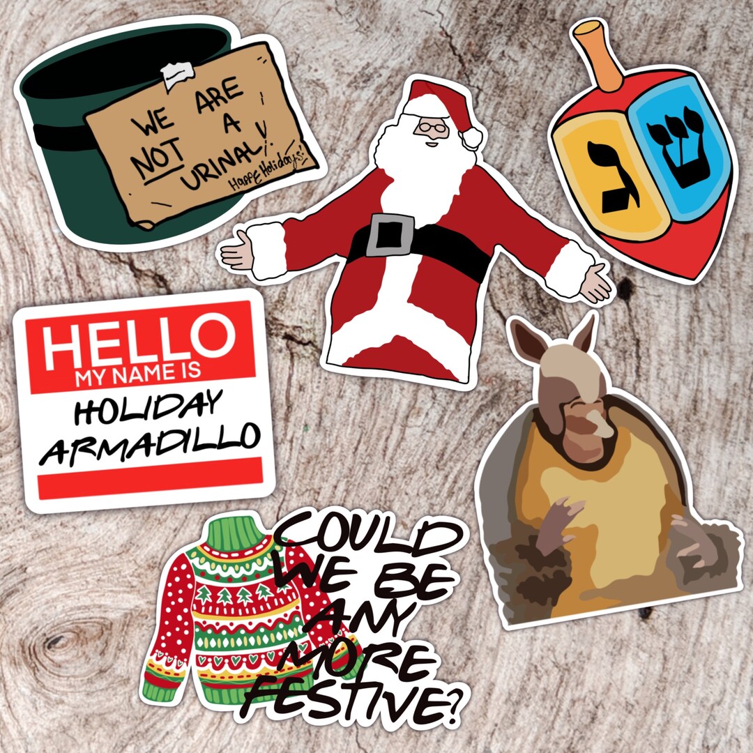 Friends TV Show Theme Christmas Holiday Vinyl Sticker Bundle - Etsy