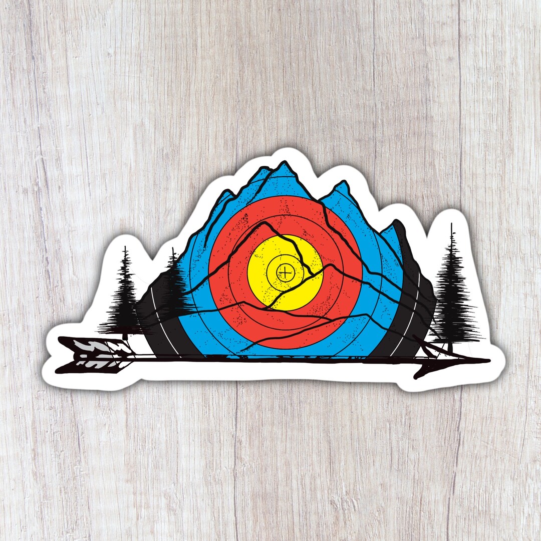 Archery Target, Mountain Sticker, Archery Gifts, Archery Sticker, for ...