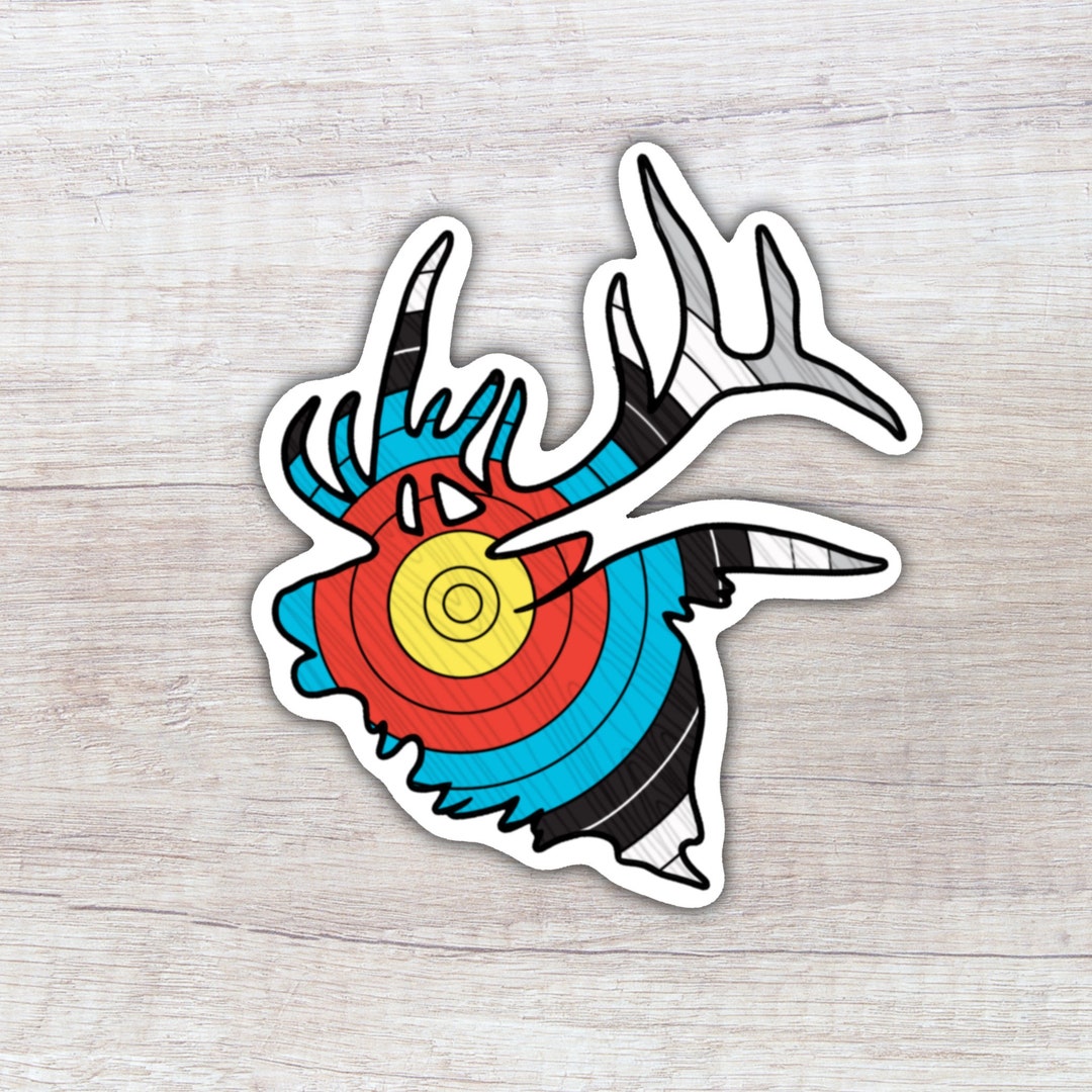 Bugling Elk Head Archery Target Vinyl Sticker - Decal Matte Sticker for ...