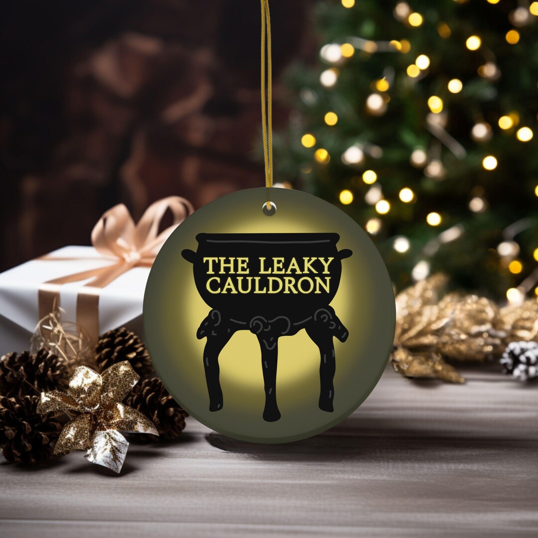 Leaky Cauldron Ceramic Ornament Gift for Witch or Wizard, Diagon Alley ...