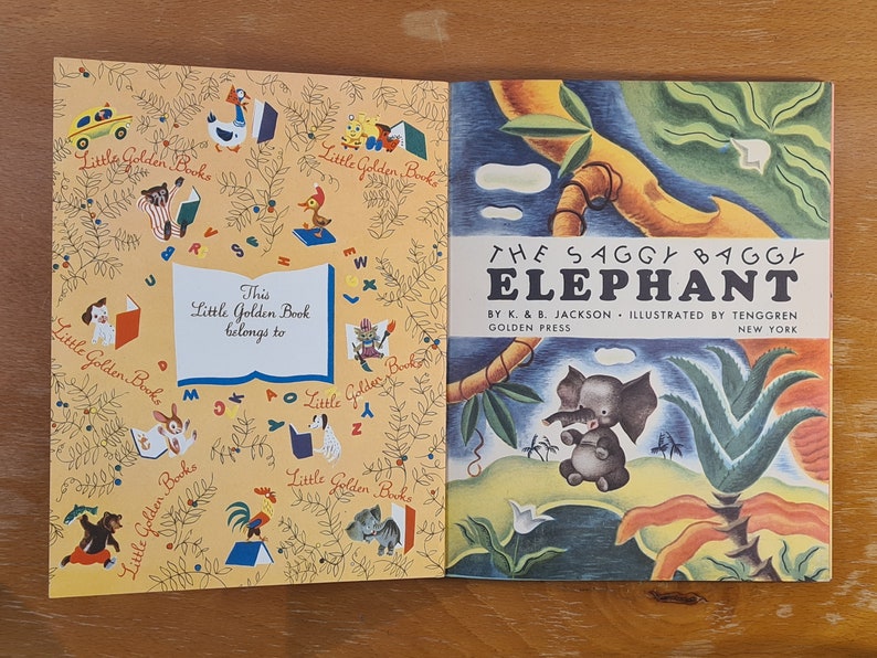The Saggy Baggy Elephant: Vintage Illustrated Children's Book, 1947 - Etsy