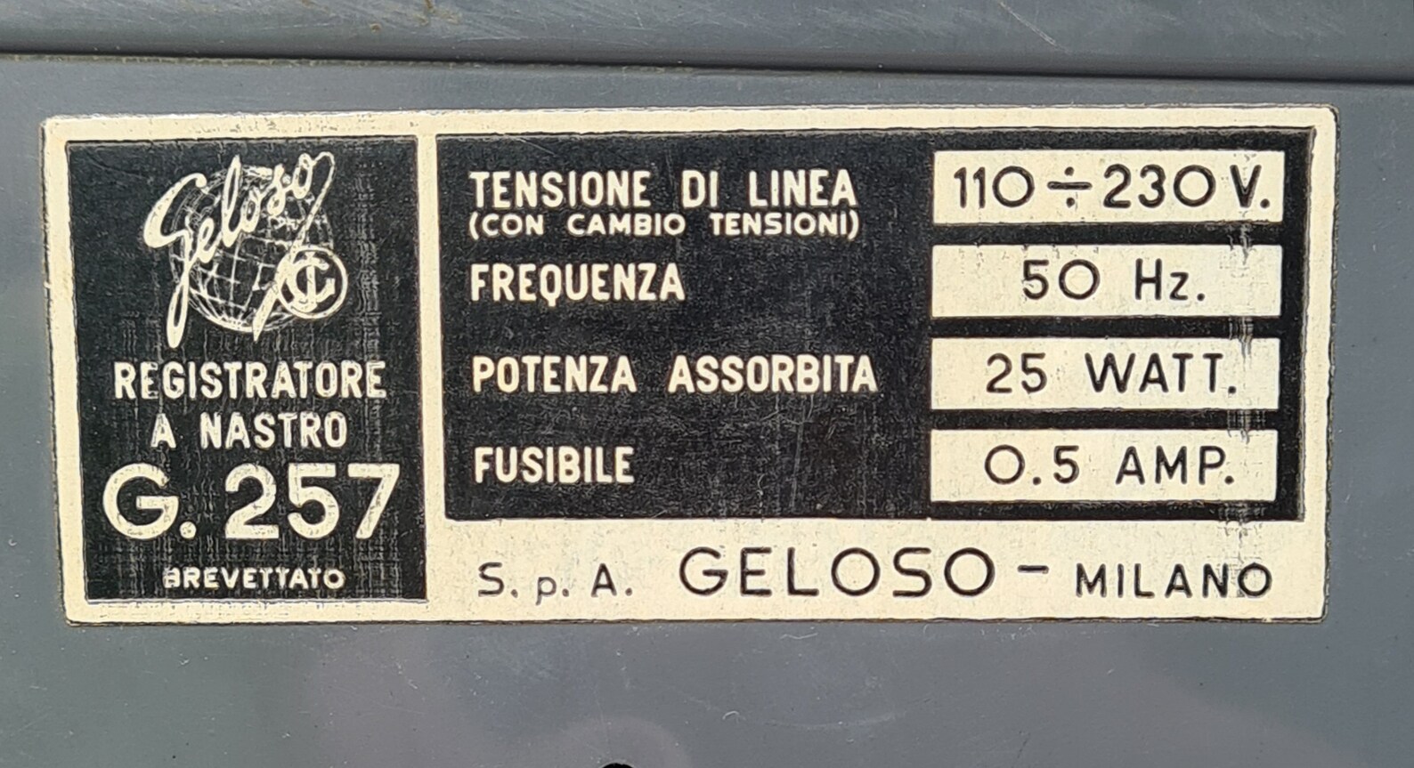Vintage Geloso G257 Reel-to-reel Tape Recorder Retro Italian Audio ...