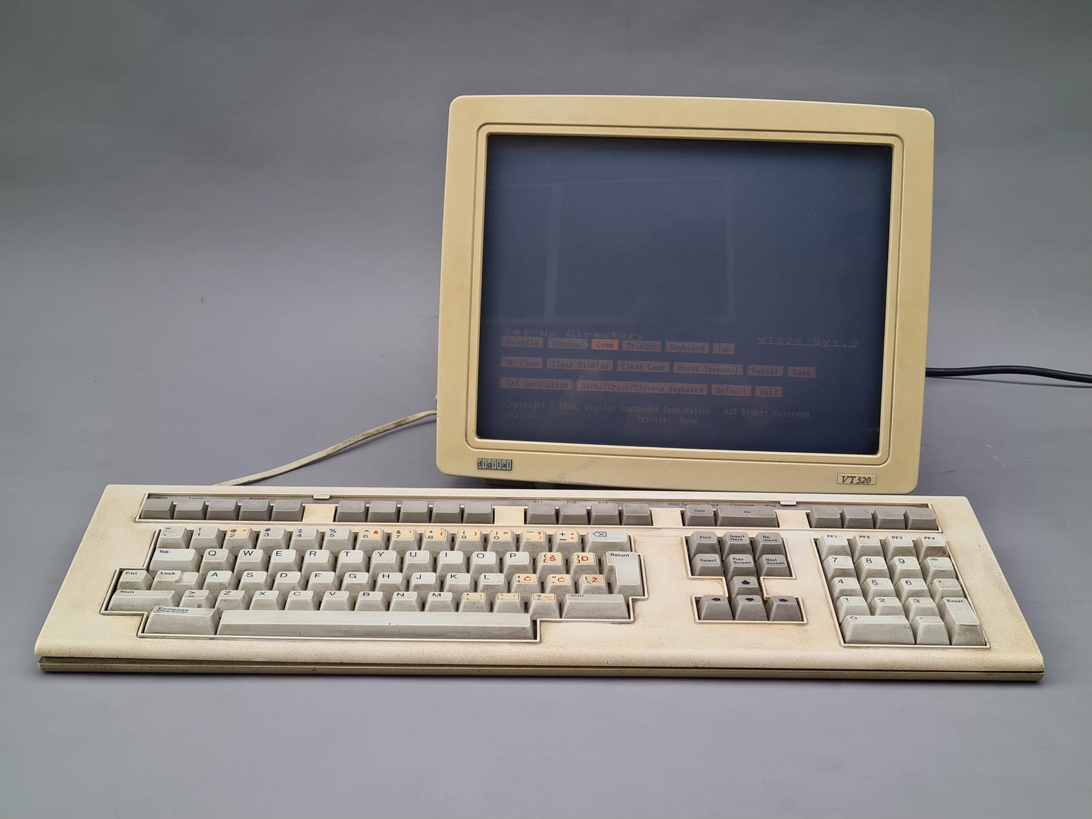 DEC VT320 Terminal With Keyboard – 1987 Vintage Retro Computer Home PC ...
