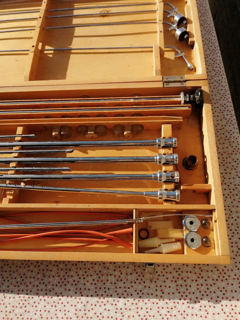 Vintage Surgical Instrument Set in Wooden Case From the 1970s - Etsy
