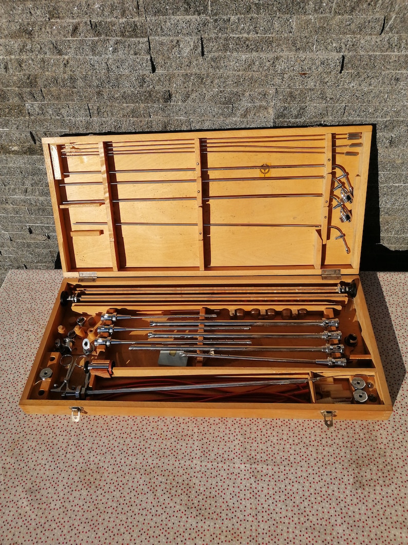 Vintage Surgical Instrument Set in Wooden Case From the 1970s - Etsy