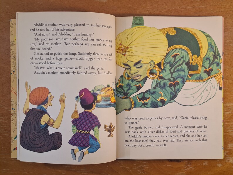 Aladdin and His Magic Lamp 1959 Mighty Genie Retro Vintage Animal ...