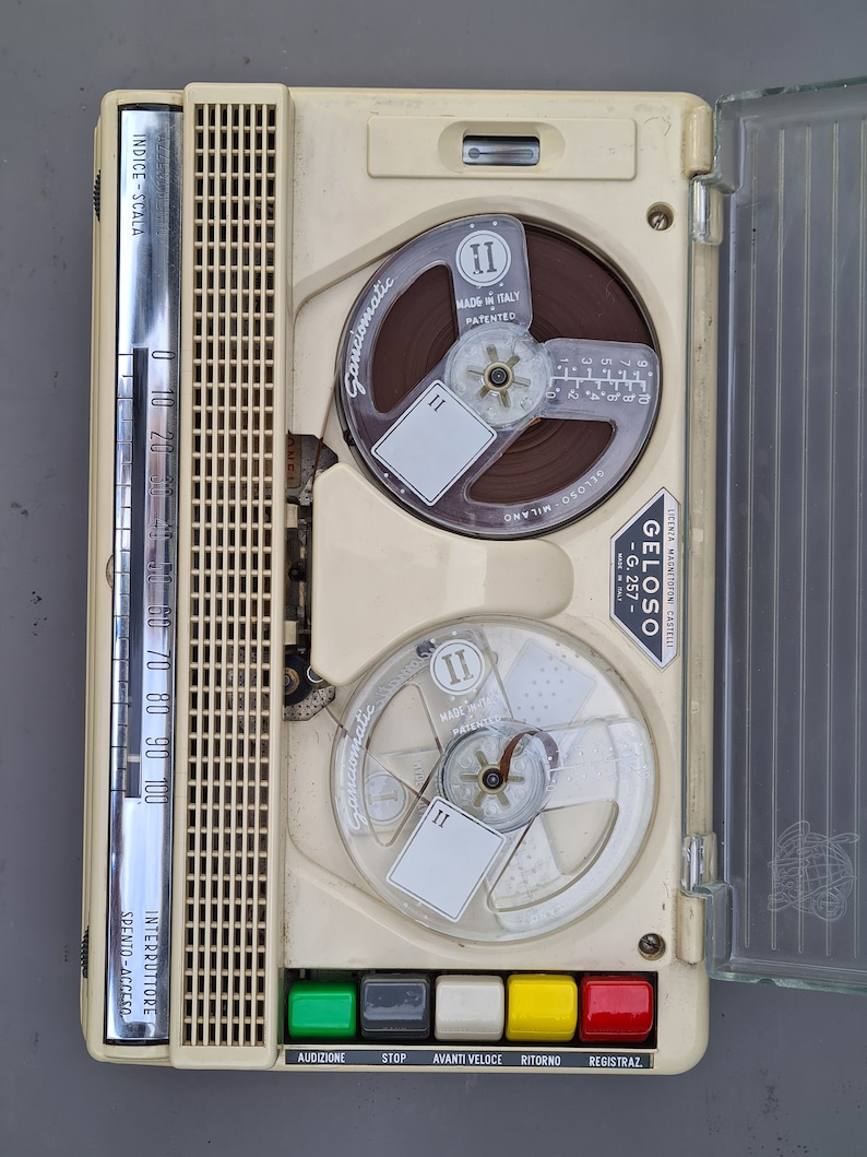 Vintage Geloso G257 Reel-to-reel Tape Recorder - Retro Italian Audio ...