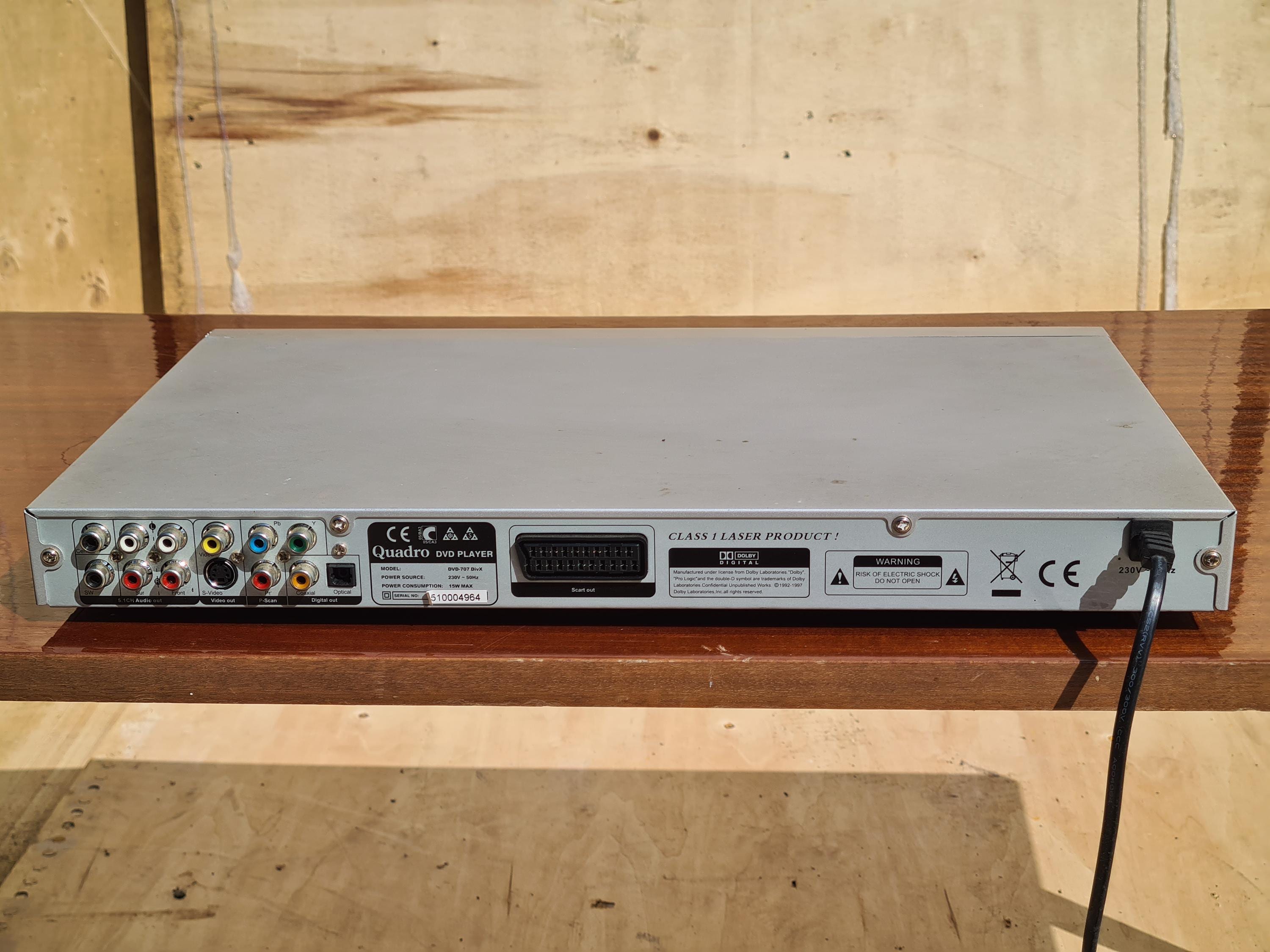 Quadro DVD Player Model DVD-707 Divx With Dolby Atmos Technology, Retro ...