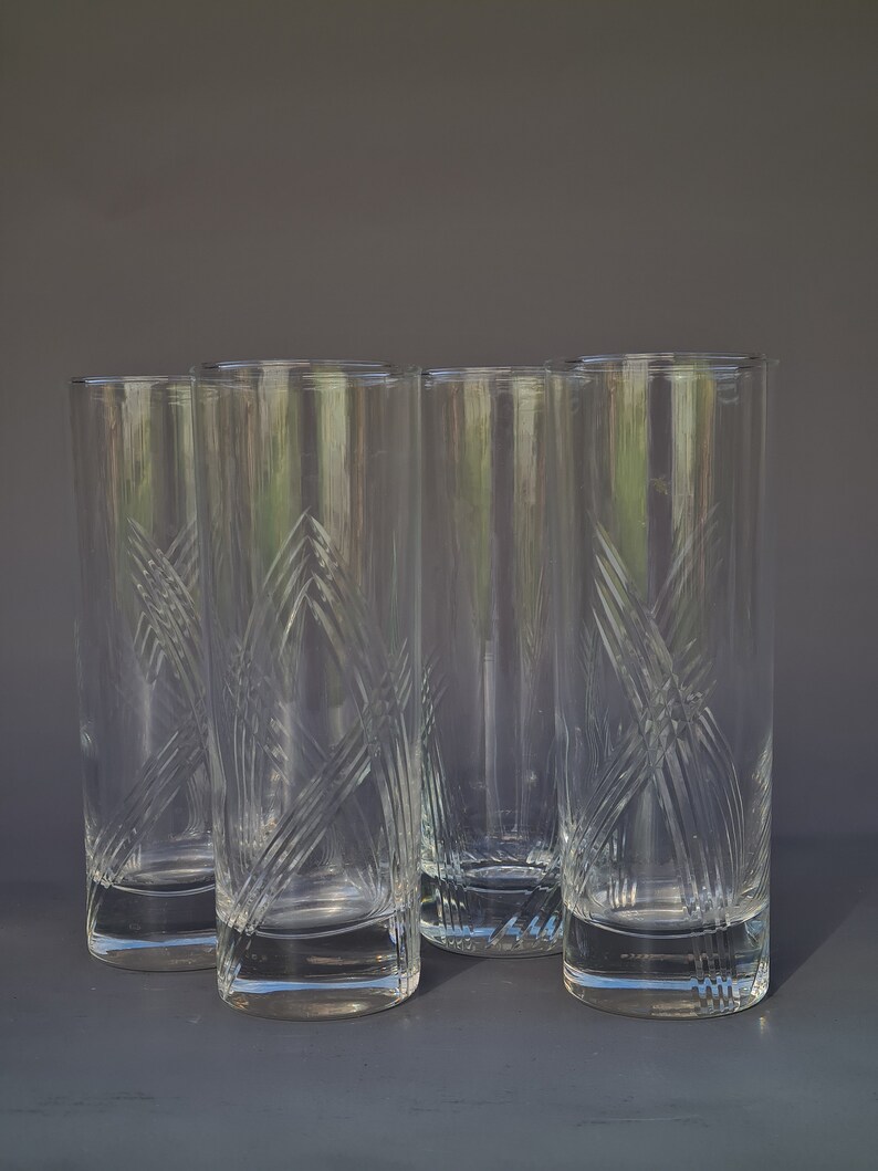 Set of 4 Glass Tumblers - 6cm Diameter, 2dl Volume - Etsy