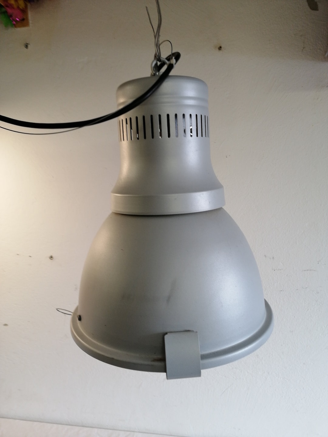 Vintage Silver Hanging Spotlight With Frosted Glass - Etsy