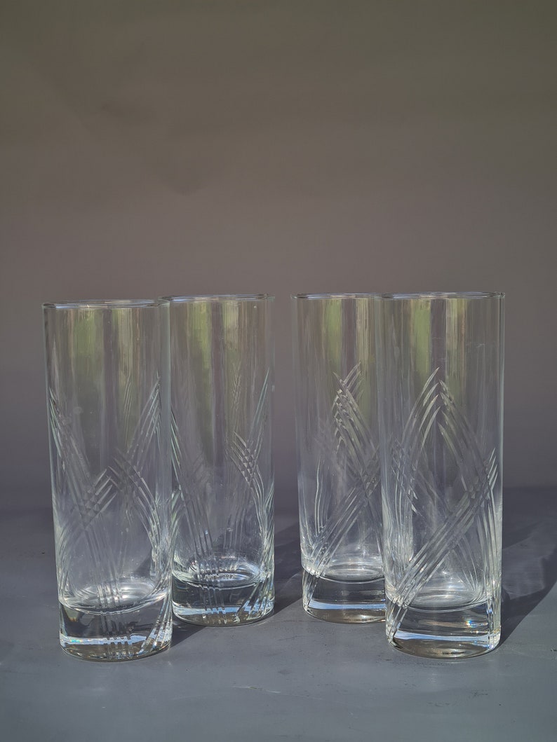 Set of 4 Glass Tumblers - 6cm Diameter, 2dl Volume - Etsy