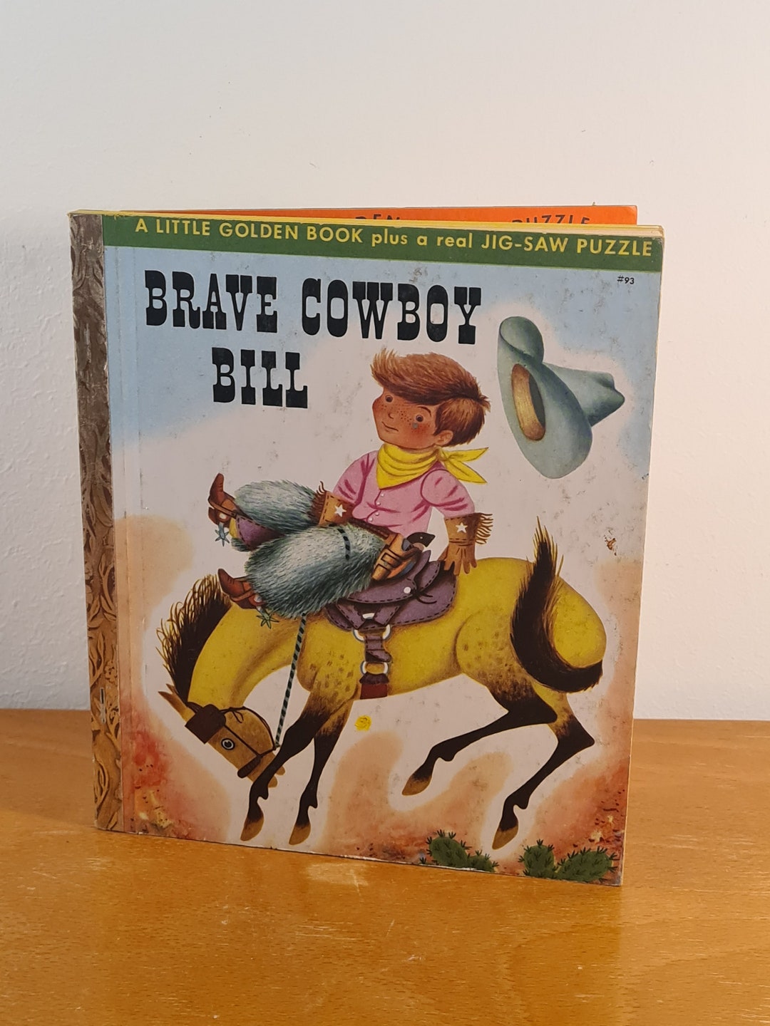 Brave Cowboy Bill: 1950 Little Golden Book With Jigsaw Puzzle - Etsy