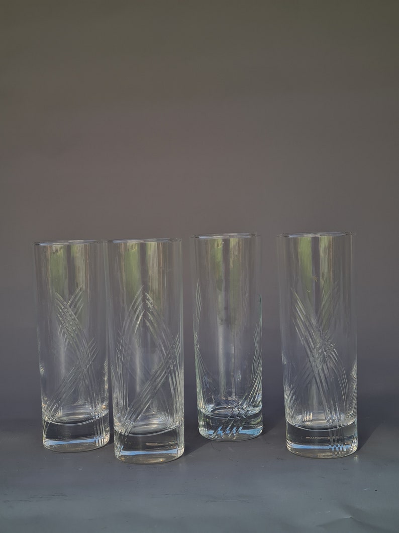 Set of 4 Glass Tumblers - 6cm Diameter, 2dl Volume - Etsy