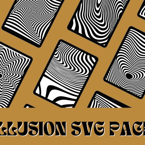 Optical Illusion SVG Set Stencil Sphere Illusion SVG Pattern | Etsy