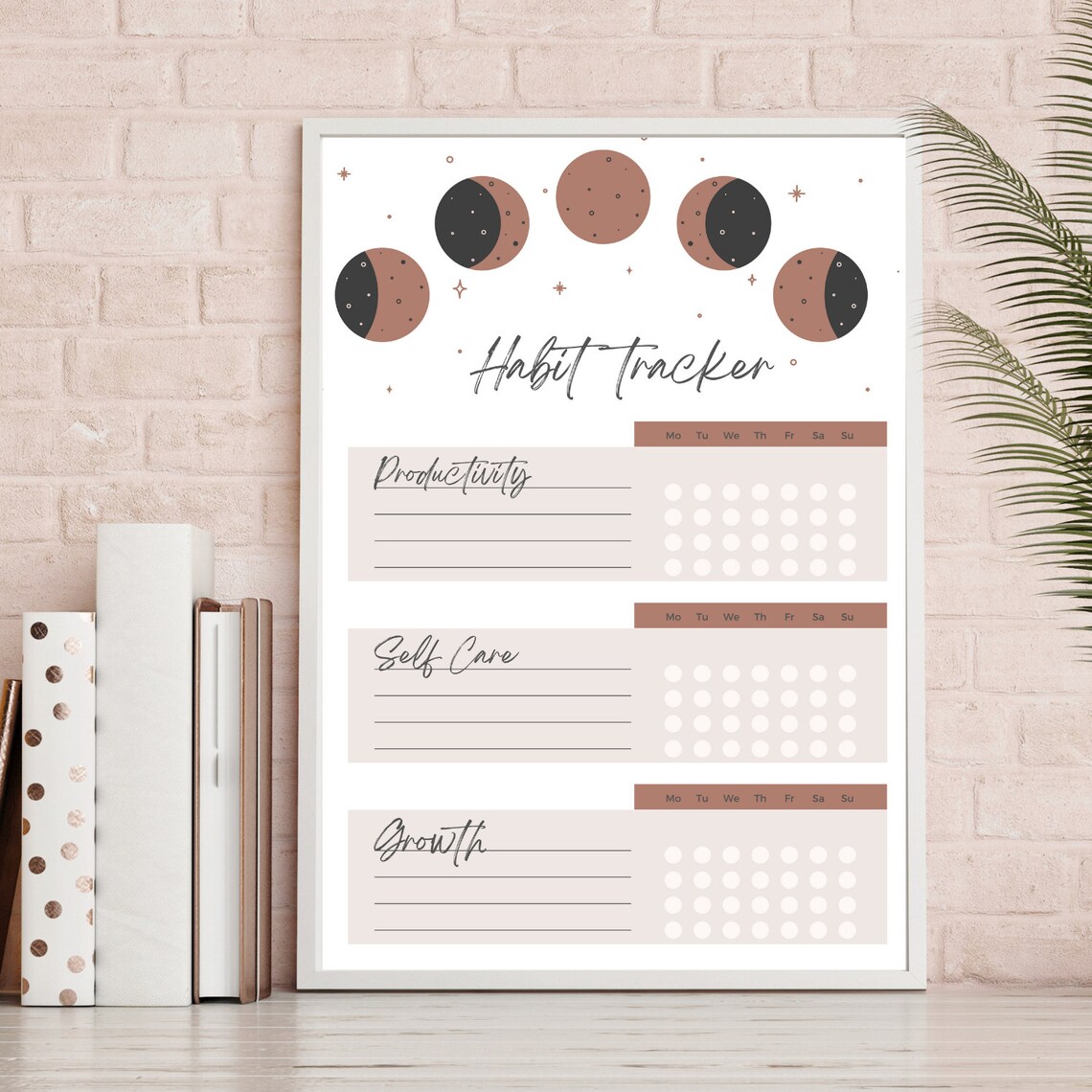 Moon Phase Habit Tracker Printable and Digital Planner - Etsy Canada