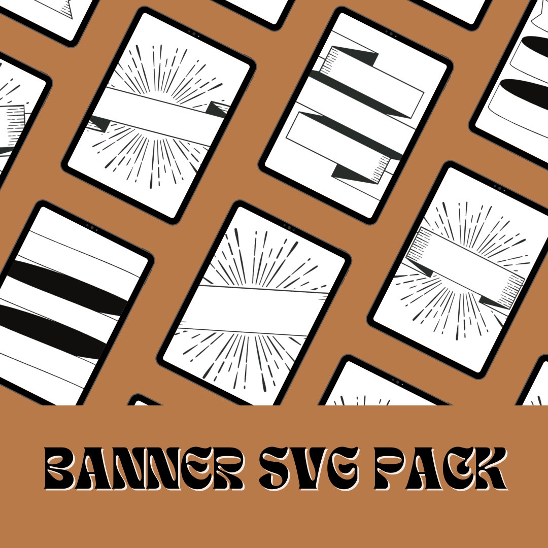 Banner SVG 5 Pack - Etsy