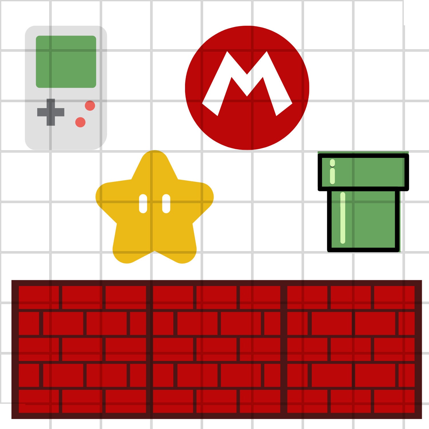 Mario SVG 5 Pack - Etsy