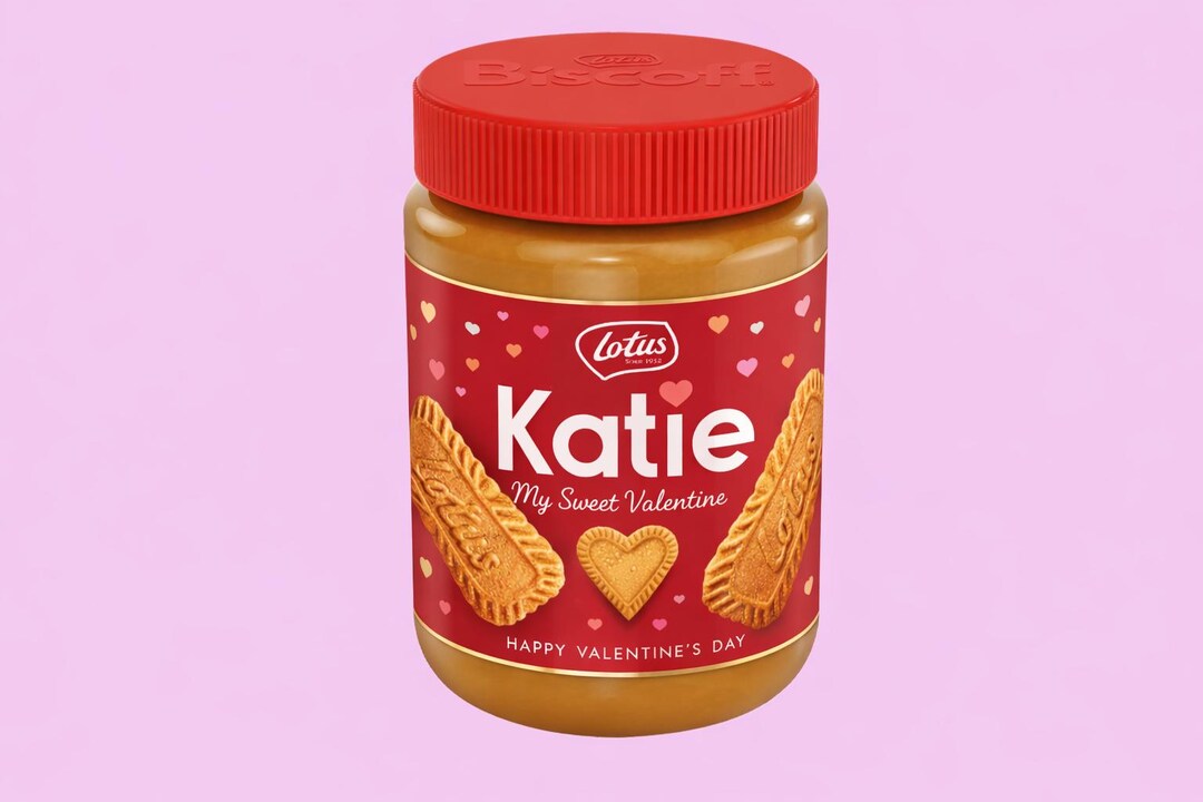 Personalised Valentines Biscoff Spread Jar - Etsy