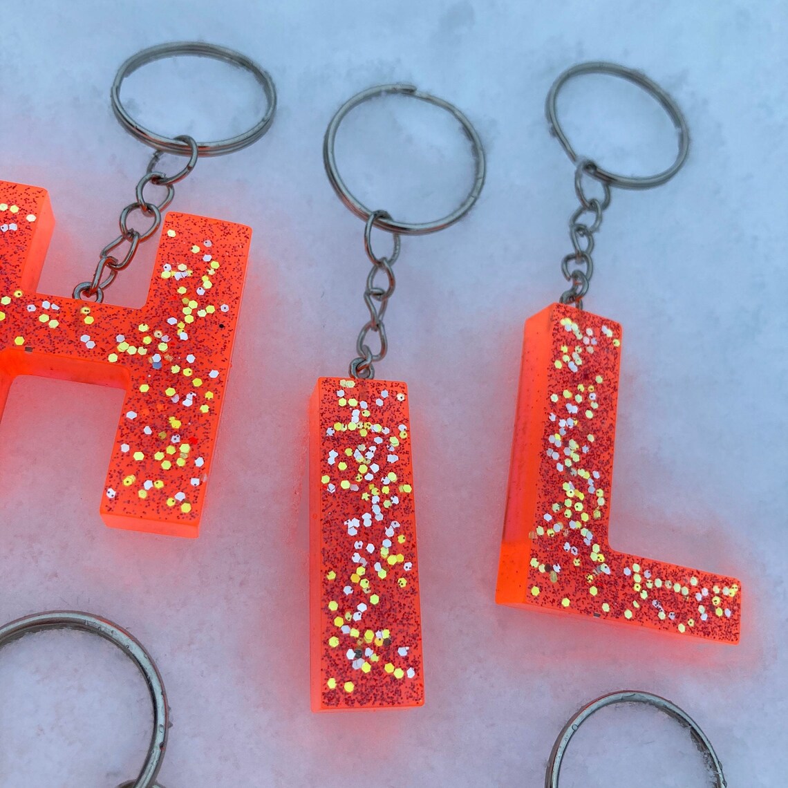 Neon Letter Keychains H I M V - Etsy