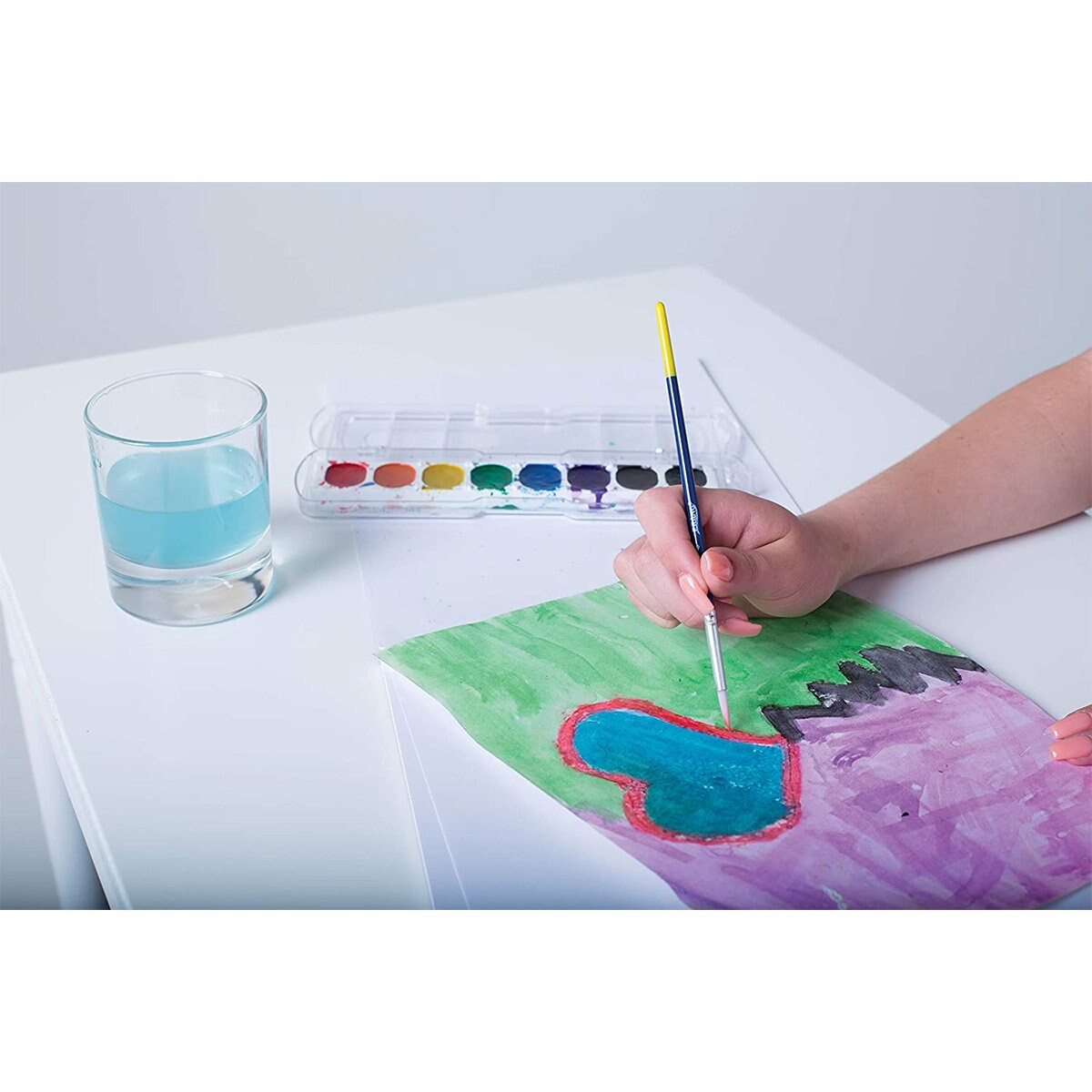 Prang Watercolor Set 8 - Oval Pan - Paint Set for Kids or Adults - With ...