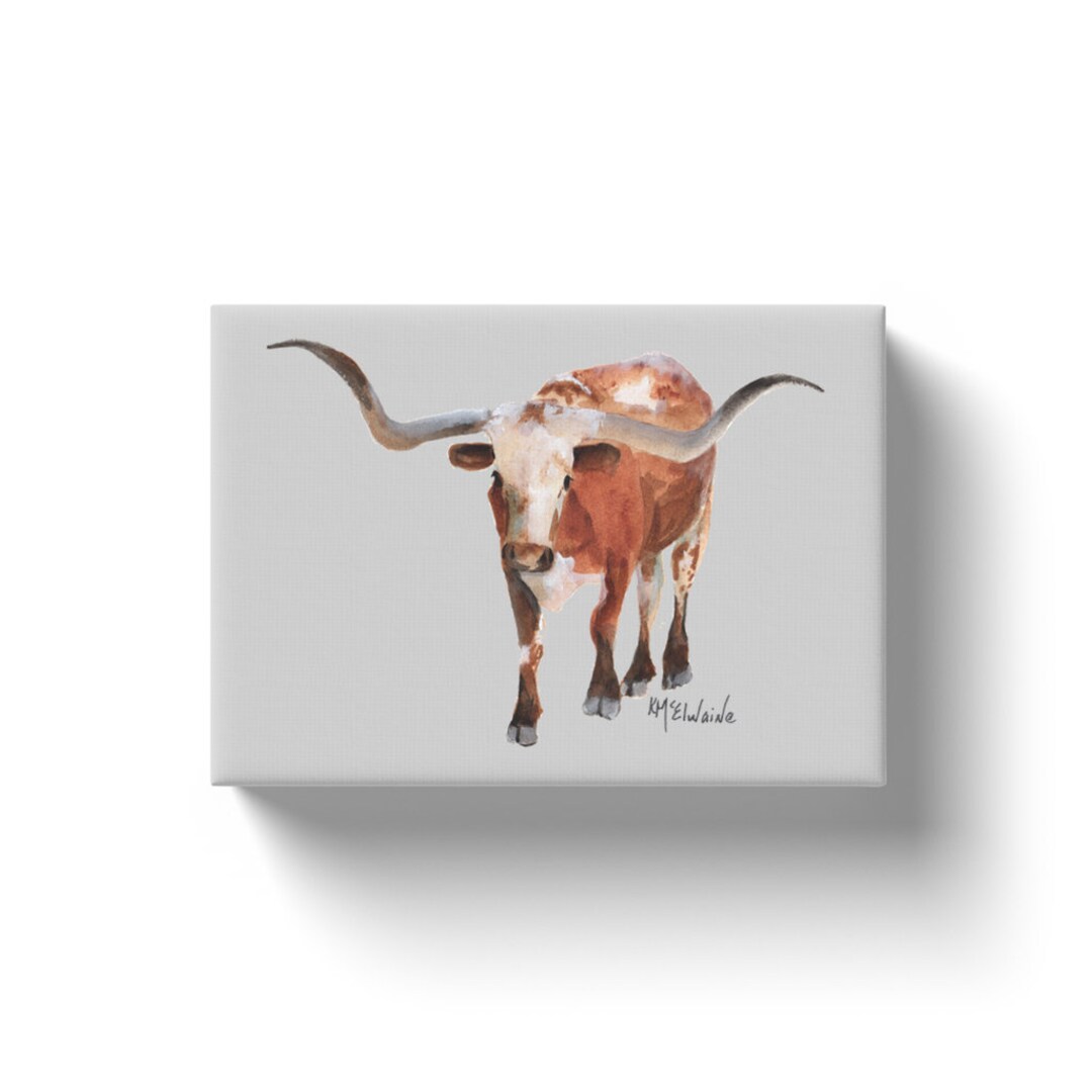 Texas Longhorn Steer Canvas Wrap | Texas Home Decor |gift for Dad, Gift ...