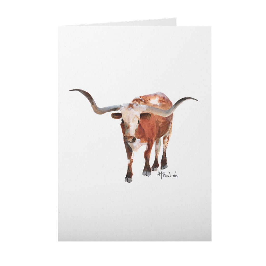 Texas Longhorn Note Cards-Texas Greeting Cards-Longhorn Cards-Texas ...