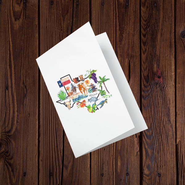 Texas Card - Etsy
