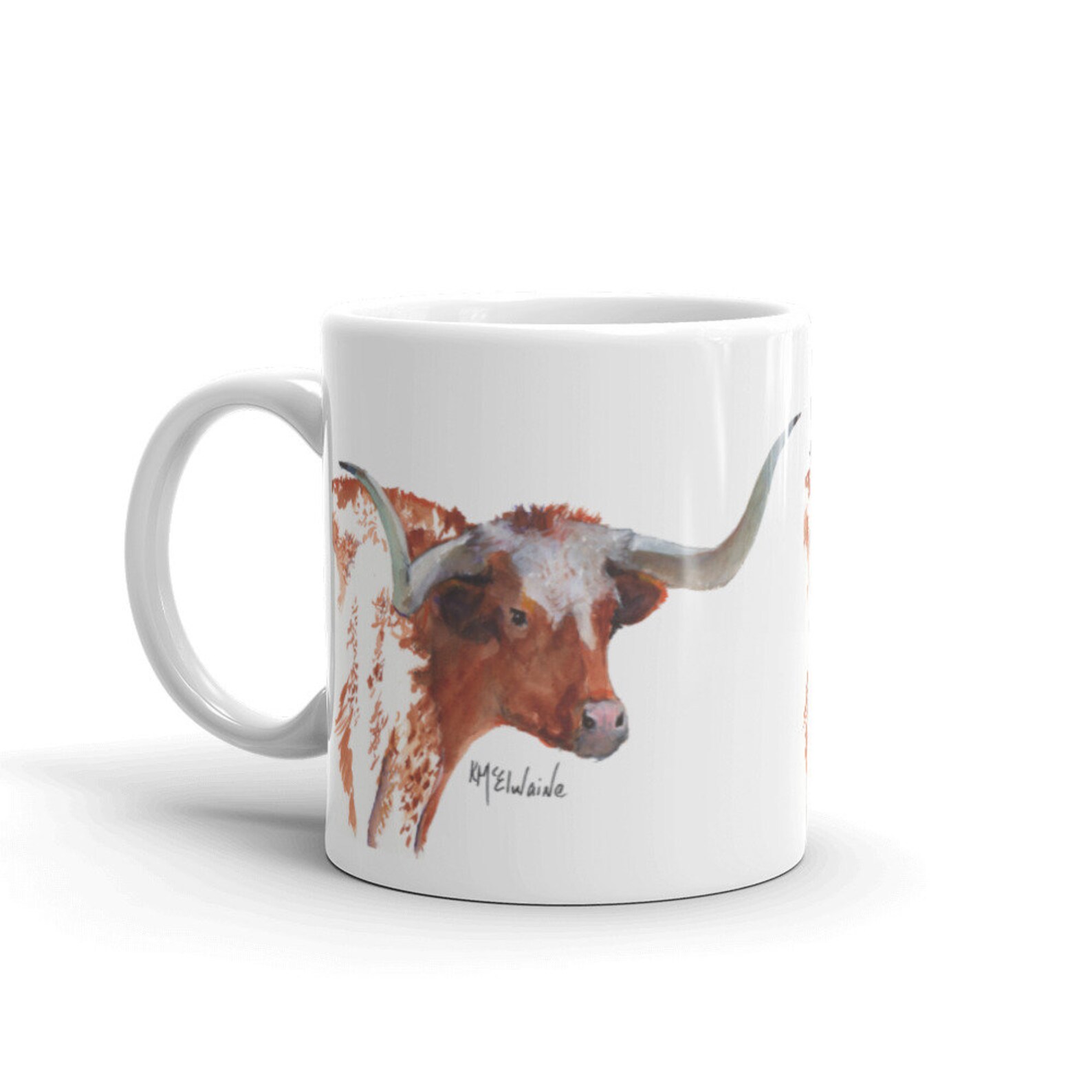 Texas Longhorn Steer Coffee Mug, Tea Cup - Gift for Dad, Gift for Him ...