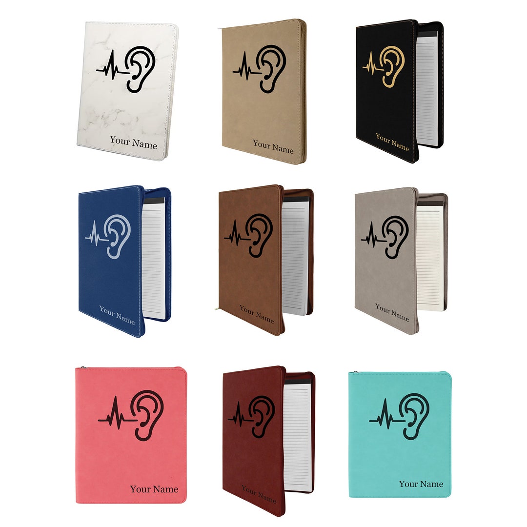 Doctor of Audiology (aud) Vegan Leather Marble Portfolio With Notebook ...