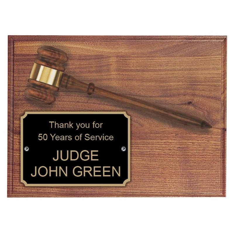 Judge Retirement Plaque - Etsy