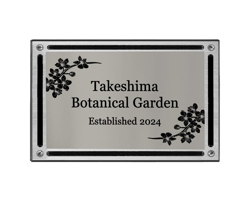 Custom Cast Aluminum Plaque: Engraved Outdoor Garden Sign, House ...