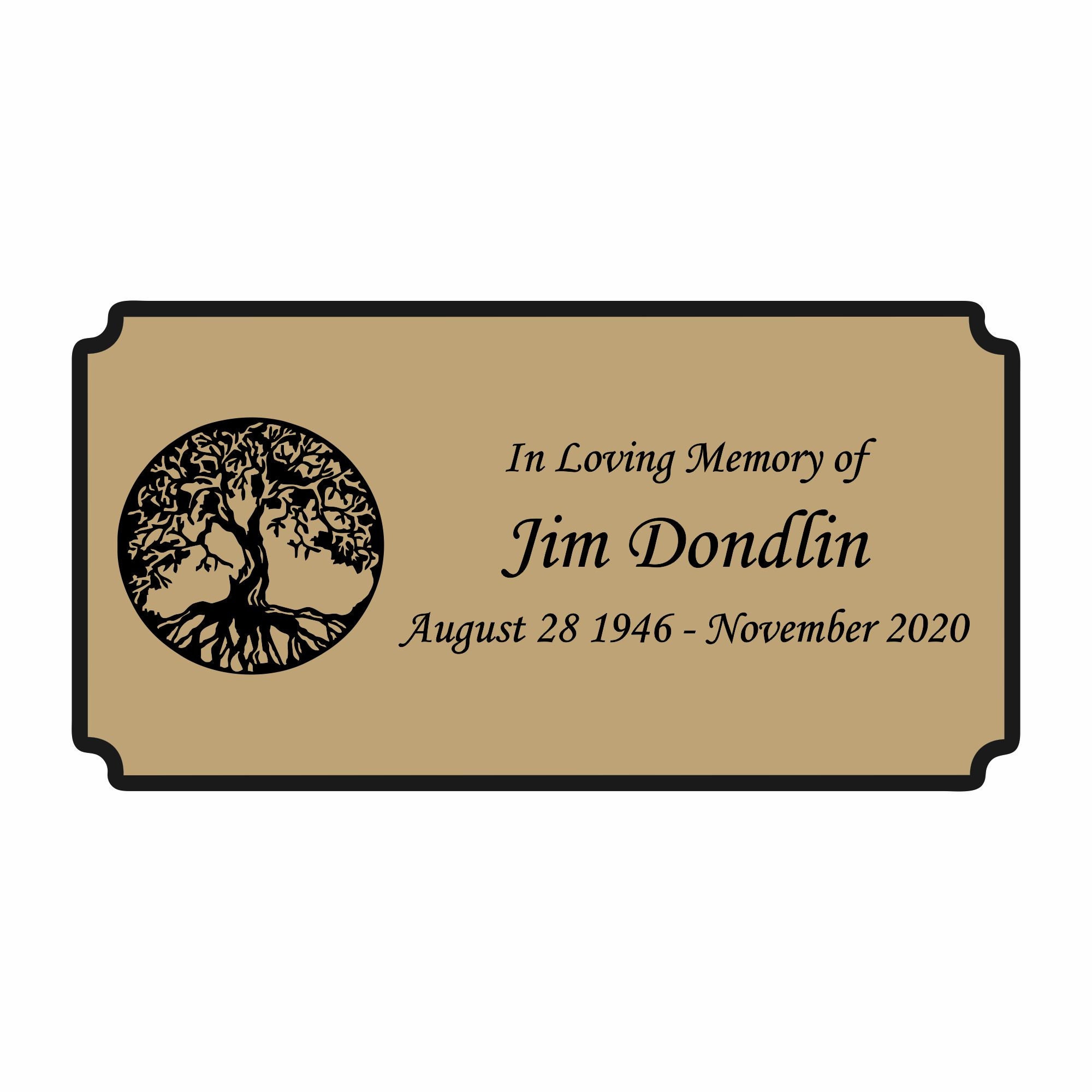 Tree of Life Memorial Plaque Cremation Urn Plate Name Plate - Etsy