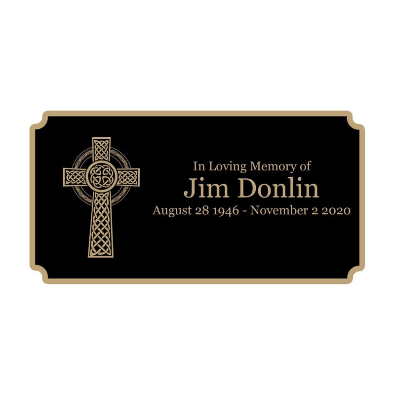 Memorial Nameplate Cross - Etsy