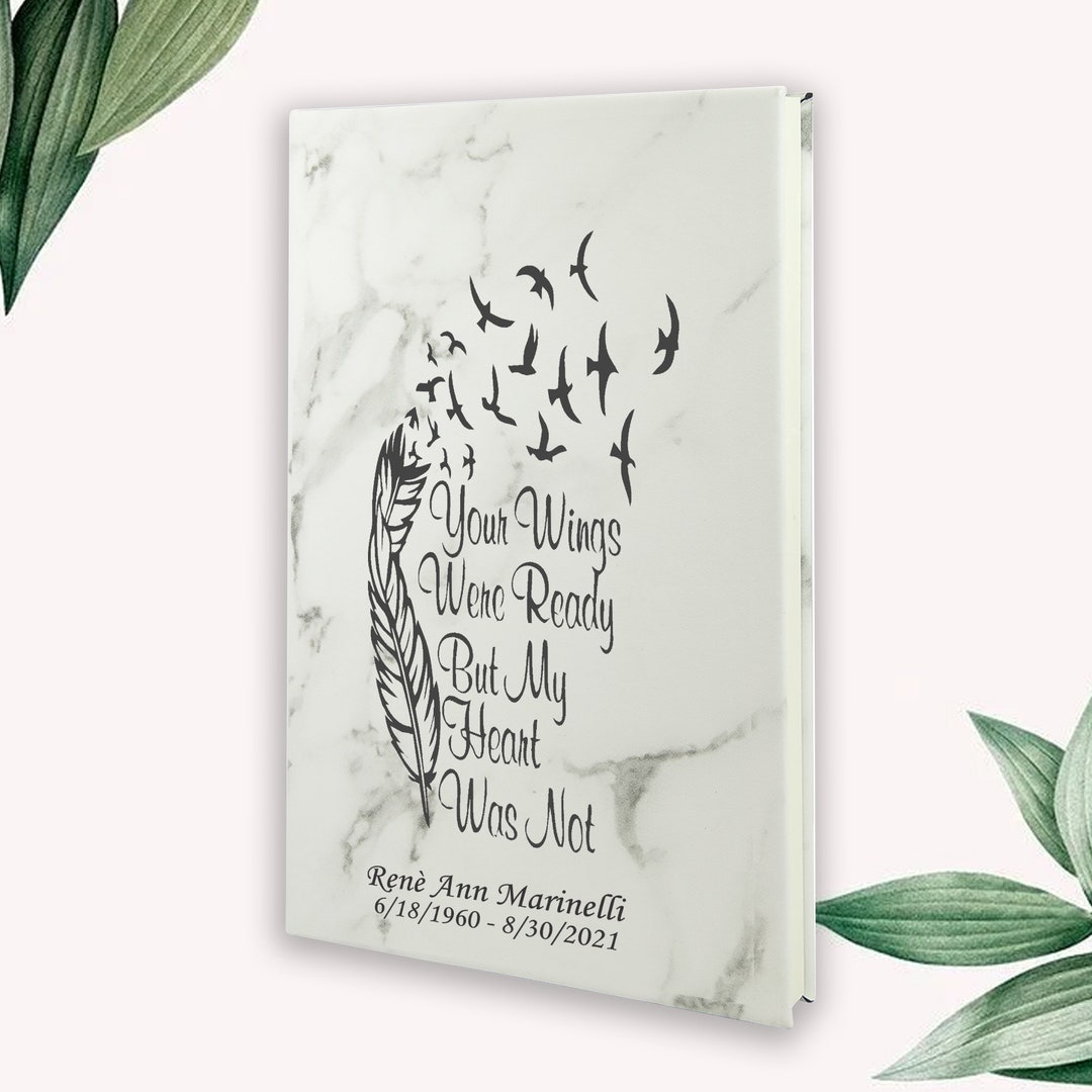 Memorial Letters to Loved Ones, Sympathy Gift, Memorial Vegan Leather ...