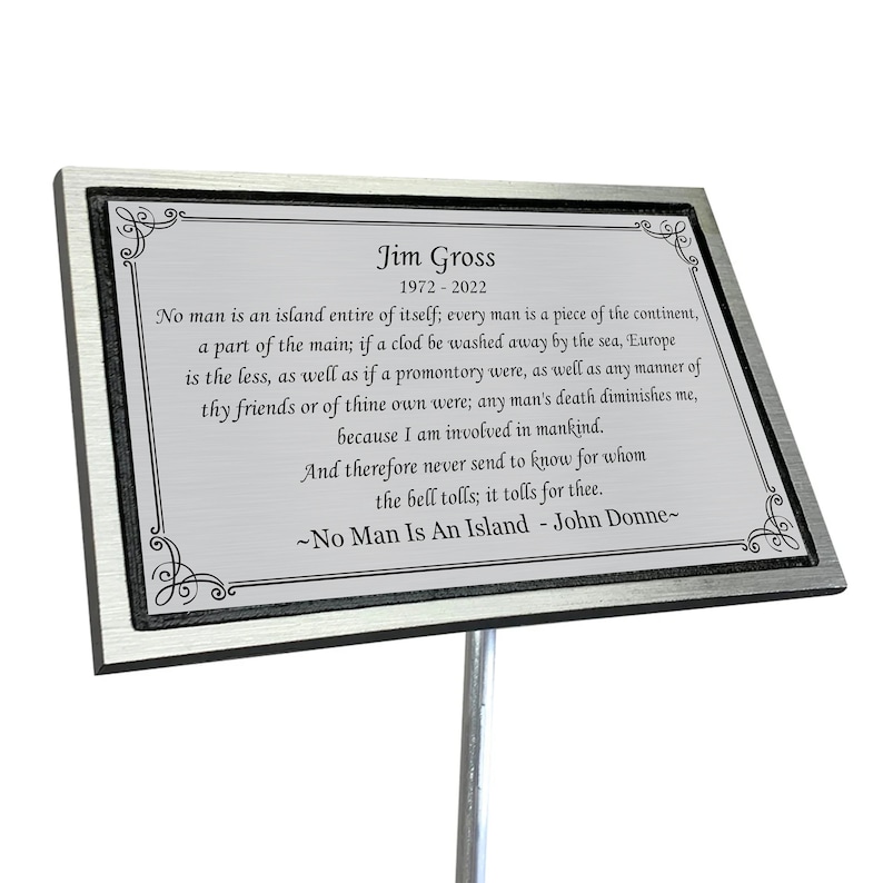 Personalized Memorial Plaque, Grave Marker, Remembrance Plaque, Outdoor ...