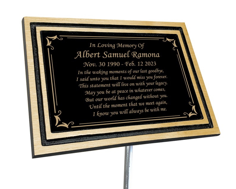 Personalized Memorial Plaque, Grave Marker, Remembrance Plaque, Outdoor ...