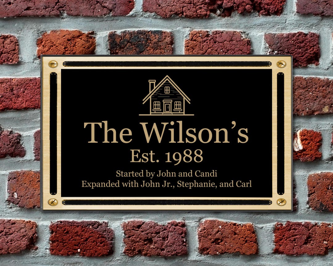 Custom Cast Aluminum Plaque, Engraved Outdoor Indoor Address, Building ...