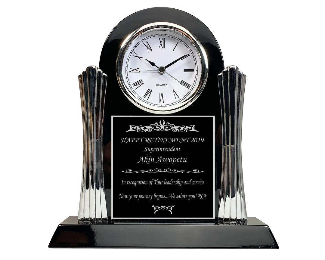 Personalized Clock for Retirement Gift, Achievement, Graduation ...