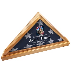 Flag Display Case Personalized in Usa-wooden Flag Case for Veterans ...