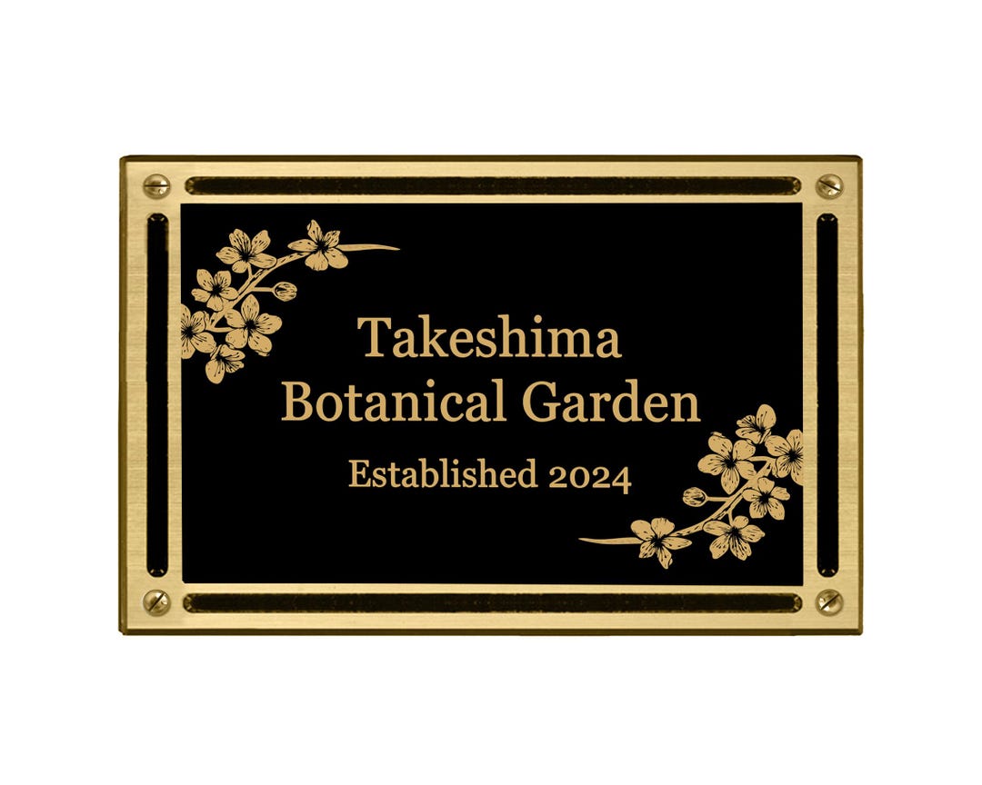 Custom Cast Aluminum Plaque: Engraved Outdoor Garden Sign, House ...