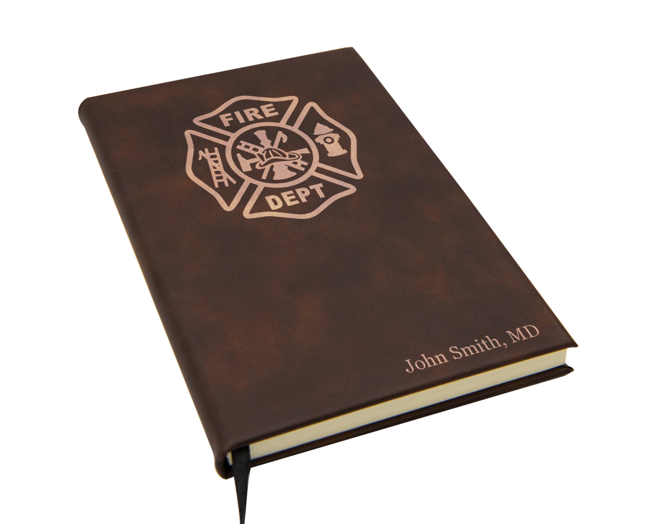 Firefighter Vegan Leather Journal Personalized Vegan Leather | Etsy