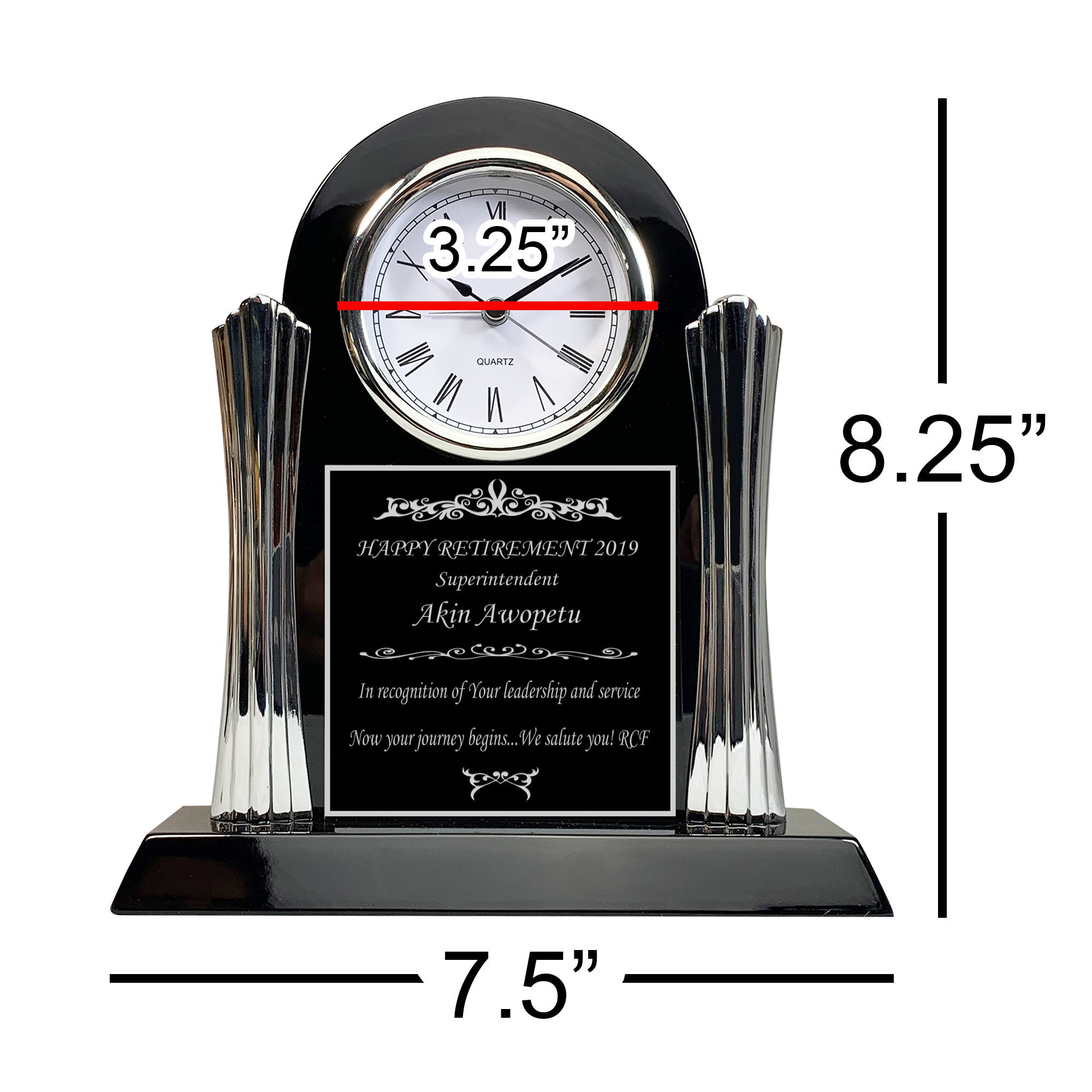 Beautiful Personalized Clock for Retirement Gift Achievement - Etsy